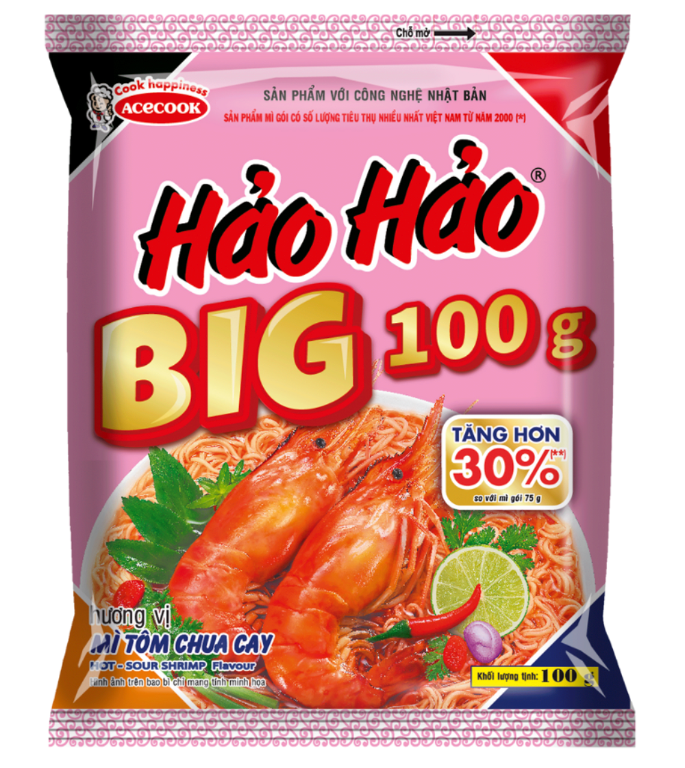 エースコック ハオハオBIG ベトナム インスタント麺 ピリ辛エビ味 100g – VIETKAU-ベトナム食品雑貨の専門店